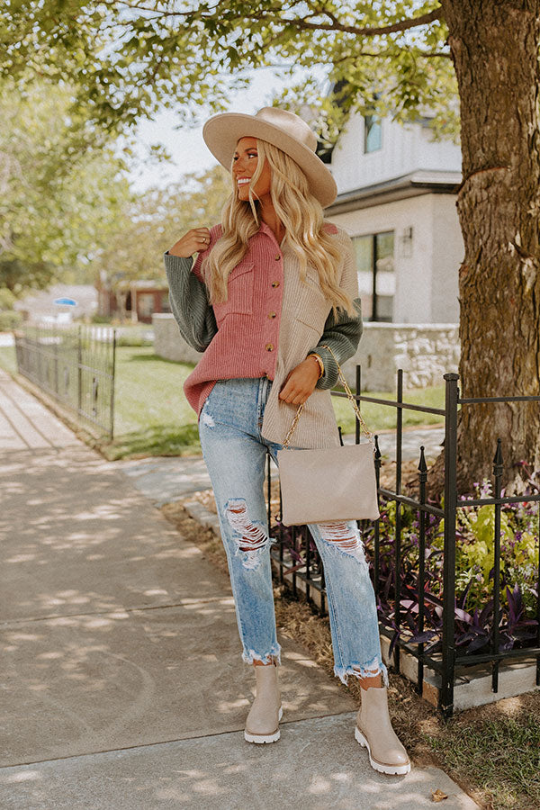 Rested And Recharged Colorblock Jacket • Impressions Online Boutique