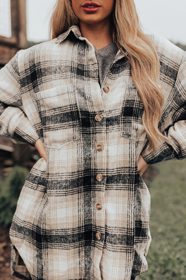 Cozy Zone Plaid Jacket • Impressions Online Boutique