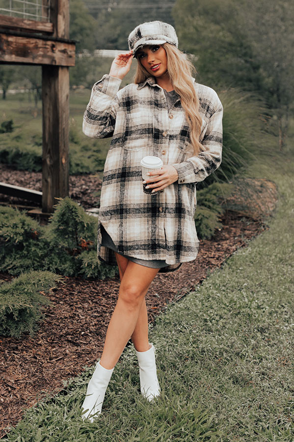 Cozy Zone Plaid Jacket • Impressions Online Boutique