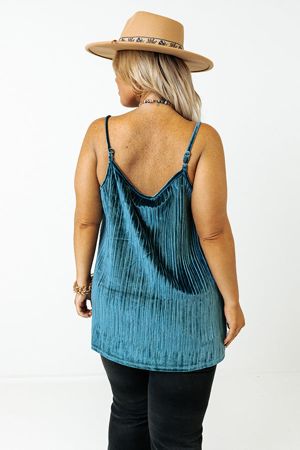 Finding Romance Velvet Tank In Teal Curves • Impressions Online Boutique