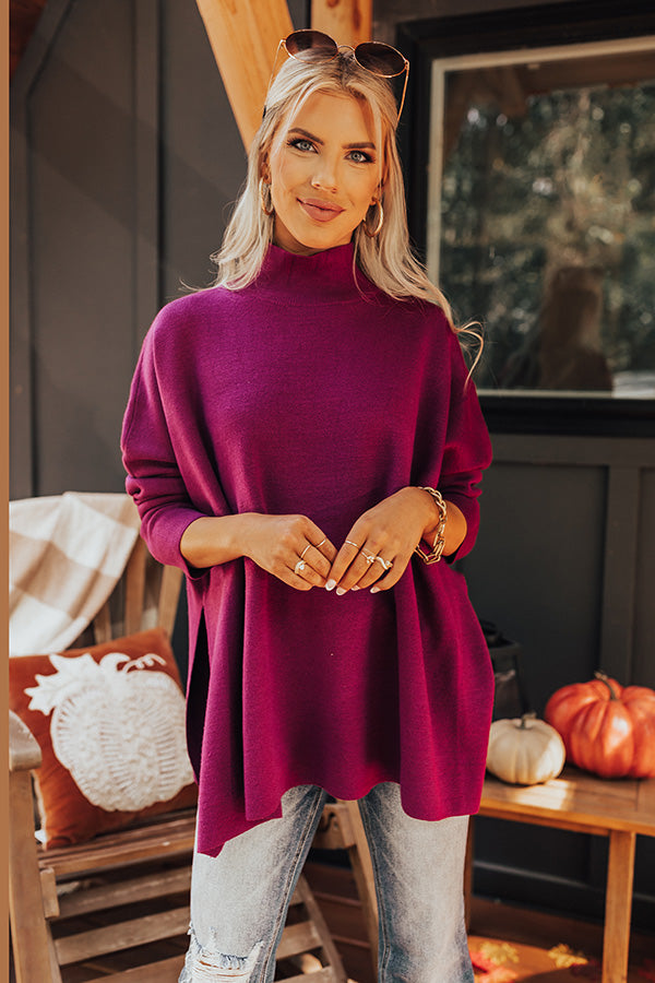 True Warmth Shift Sweater In Orchid • Impressions Online Boutique