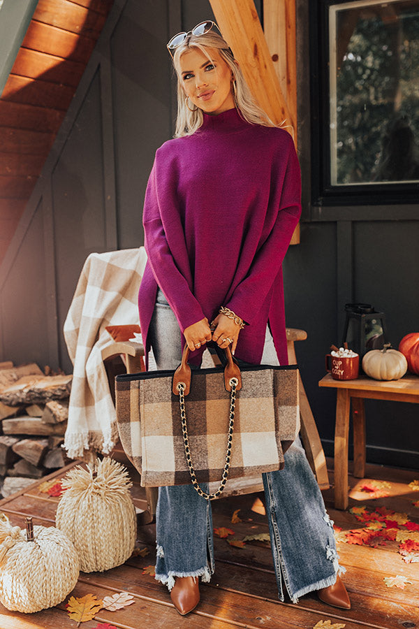 True Warmth Shift Sweater In Orchid • Impressions Online Boutique