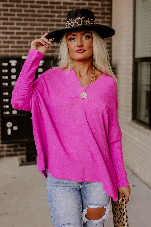 Wrapped Up In Love Sweater Top in Violet – Impressions Online Boutique