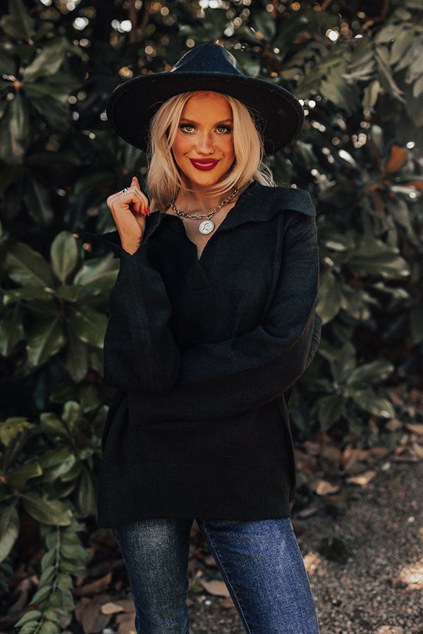 Snowfall Feels Sweater In Black • Impressions Online Boutique
