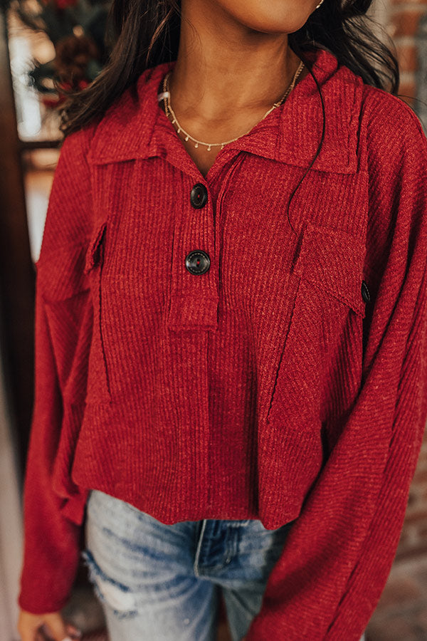 Free Fallin' Shift Top In Crimson • Impressions Online Boutique