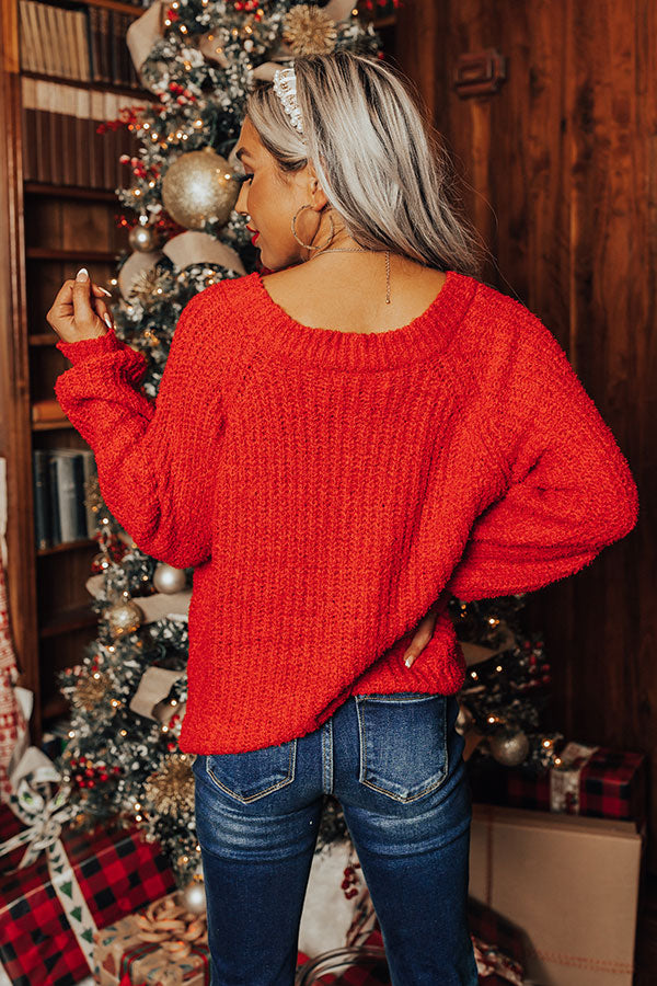 Insta Obsessed Knit Sweater In Red • Impressions Online Boutique