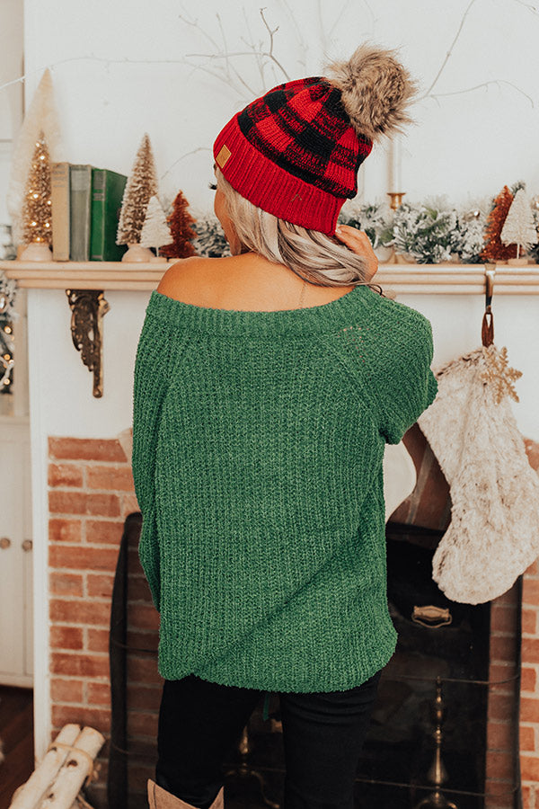 Insta Obsessed Knit Sweater In Hunter Green • Impressions Online Boutique