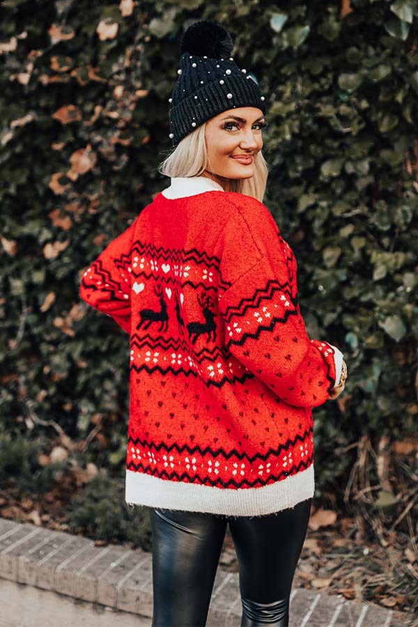 Deck The Halls Sweater In Red • Impressions Online Boutique
