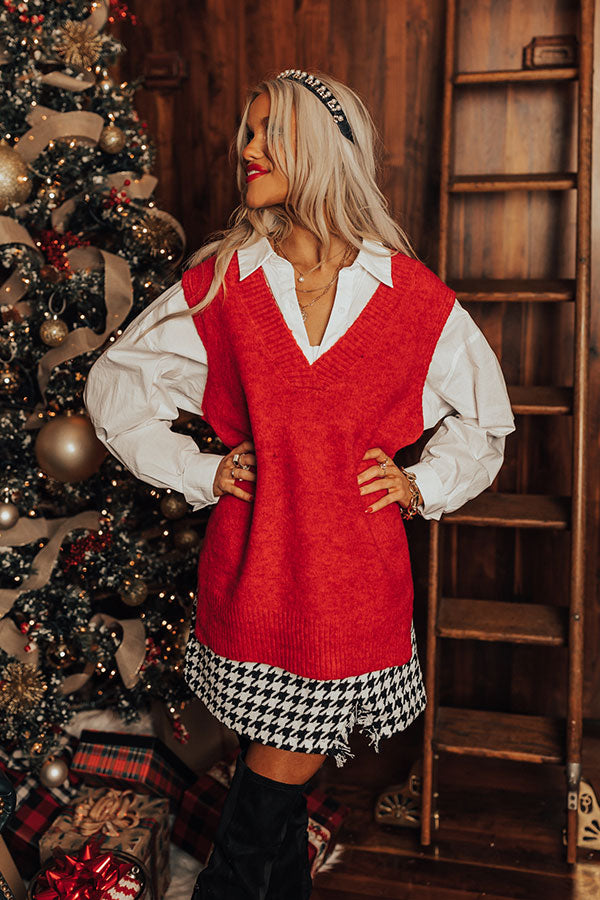 Fall Festival Sweater Top In Red • Impressions Online Boutique