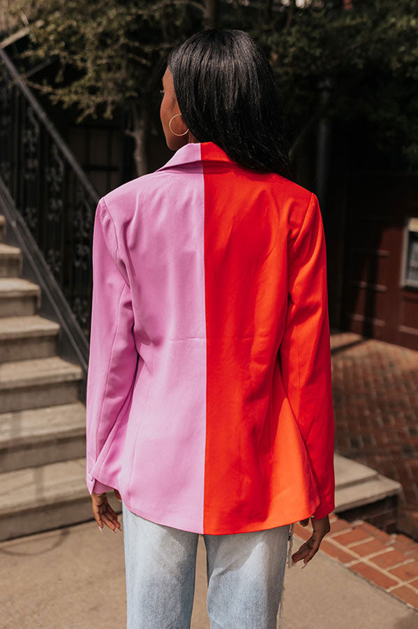 Memorable Meeting Color Block Blazer • Impressions Online Boutique