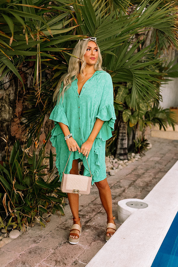 Happy Rush Shift Tunic In Kelly Green • Impressions Online Boutique