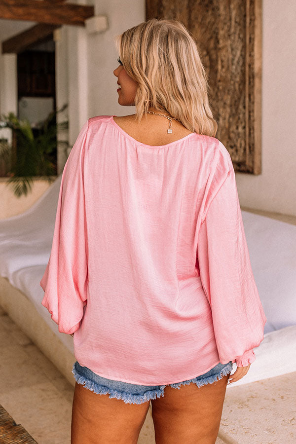 Saturday Night Premiere Shift Top In Pink Curves • Impressions Online ...