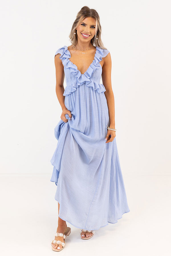 Shells By The Coast Ruffle Maxi • Impressions Online Boutique