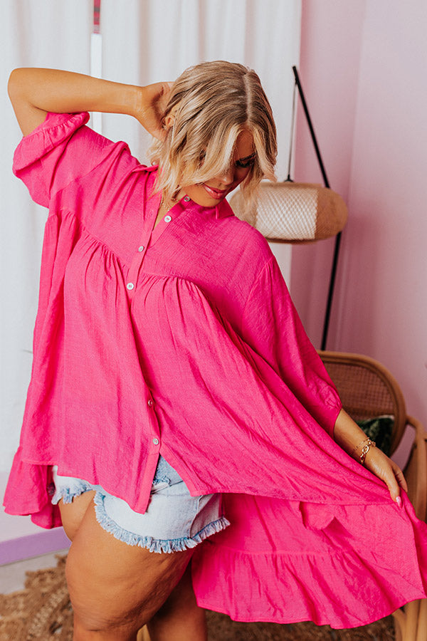 Remarkably Beautiful Shift Tunic In Hot Pink Curves • Impressions Online Boutique
