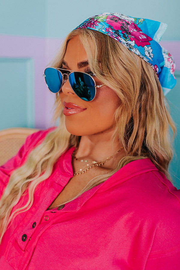 Sunny Forecast Aviators in Blue – Impressions Online Boutique