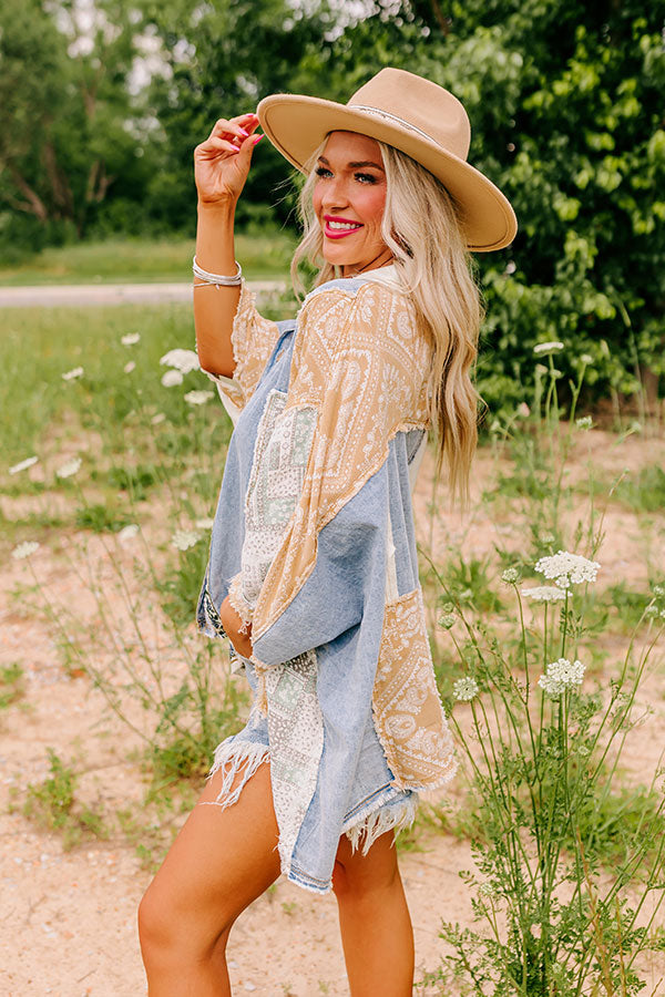 Stellar Style Color Block Top in Light Wash • Impressions Online Boutique