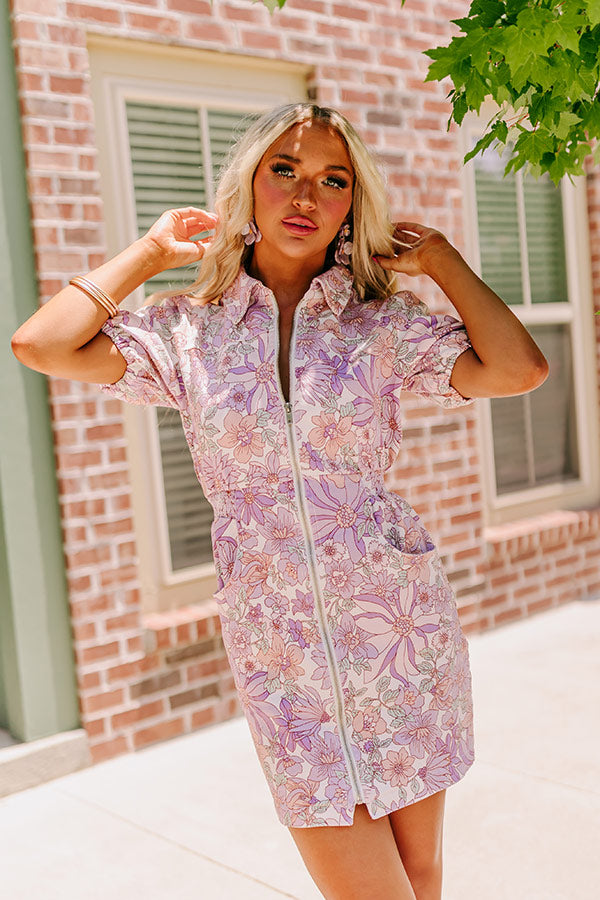 In Full Bloom Denim Mini Dress • Impressions Online Boutique