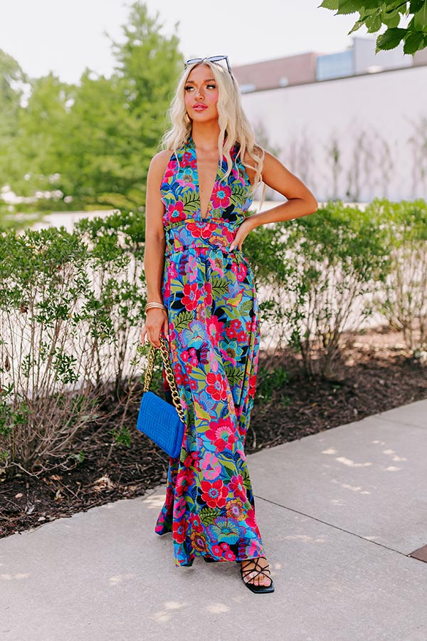 Crushing In The Keys Satin Maxi – Impressions Online Boutique