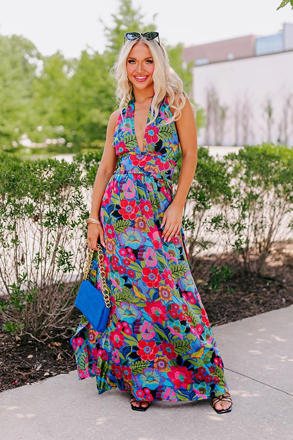 Crushing In The Keys Satin Maxi – Impressions Online Boutique