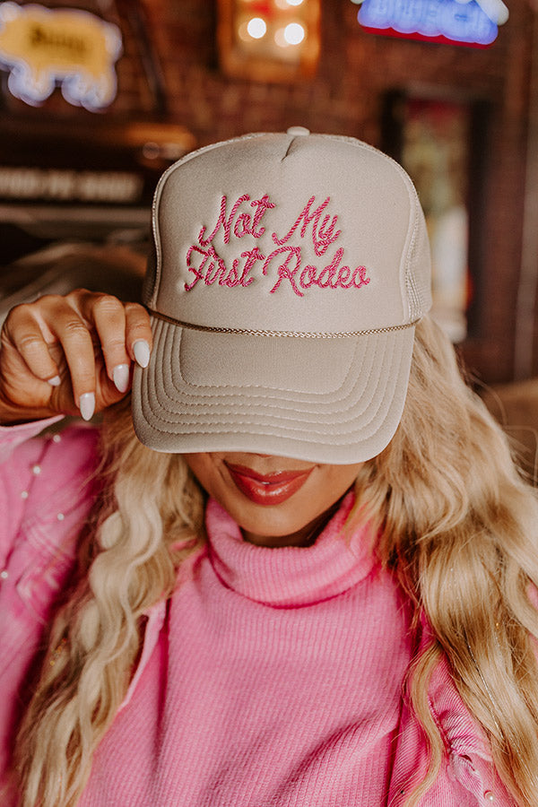 Not My First Rodeo Embroidered Trucker Hat • Impressions Online Boutique
