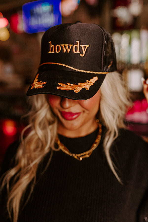 Howdy Embroidered Trucker Hat • Impressions Online Boutique