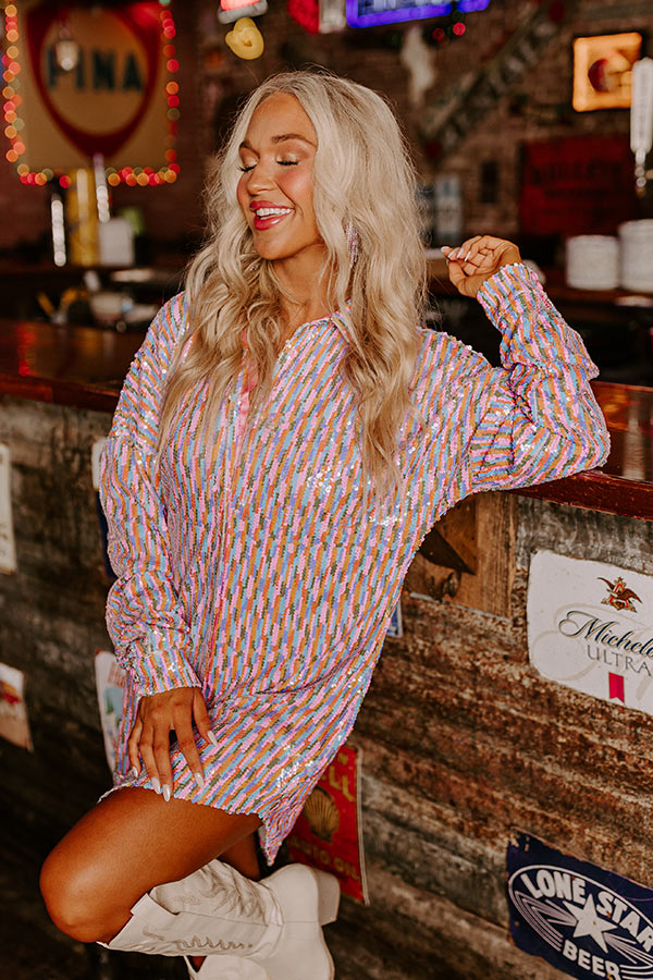 Dreamy And Dazzling Sequin Tunic Dress • Impressions Online Boutique