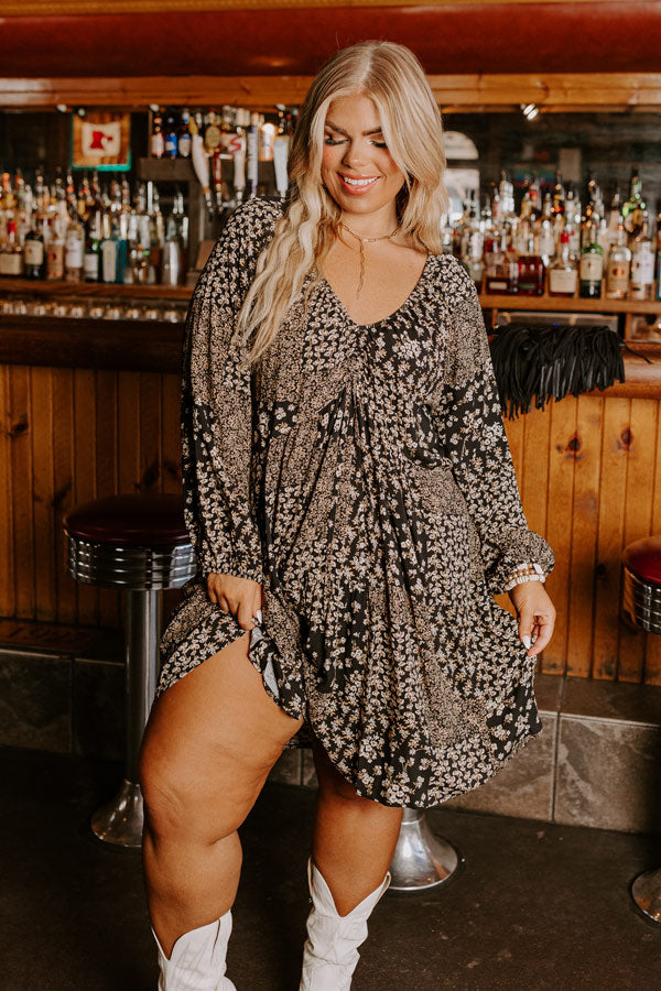 Swift And Chic Floral Mini Dress Curves • Impressions Online Boutique