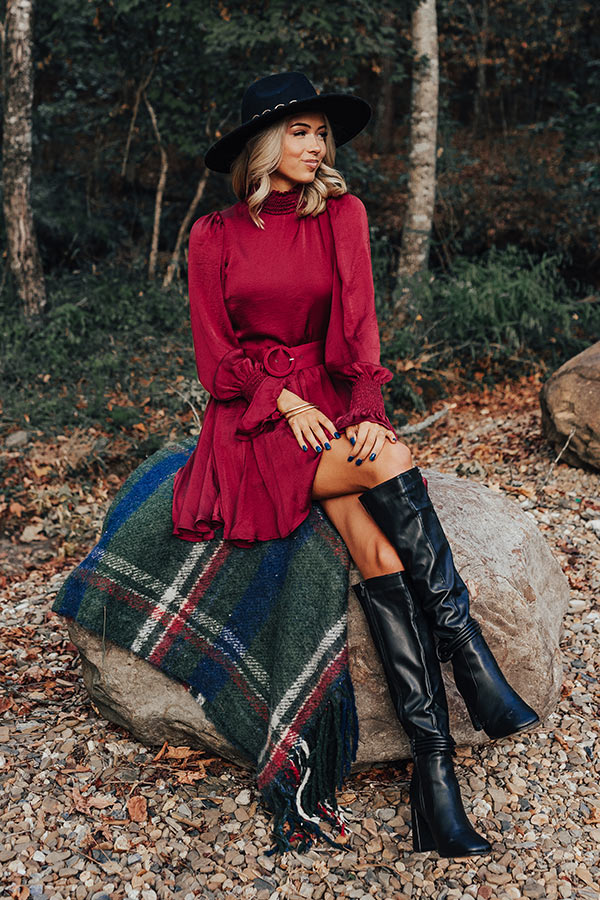 Prosecco Splash Mini Dress In Wine – Impressions Online Boutique
