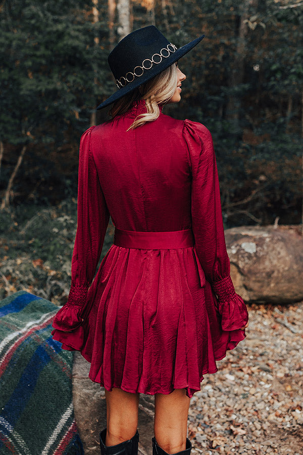 Prosecco Splash Mini Dress In Wine – Impressions Online Boutique
