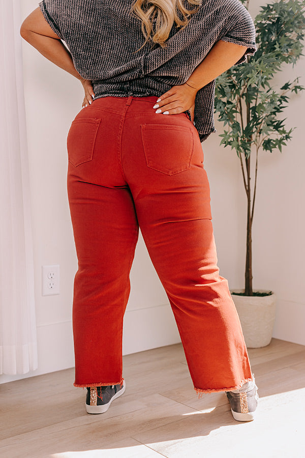 The McKenzie High Waist Jean In Rust • Impressions Online Boutique