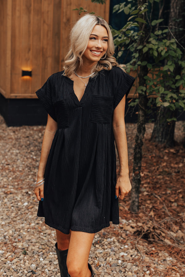 Long Weekend Wonderful Shift Dress In Black – Impressions Online Boutique