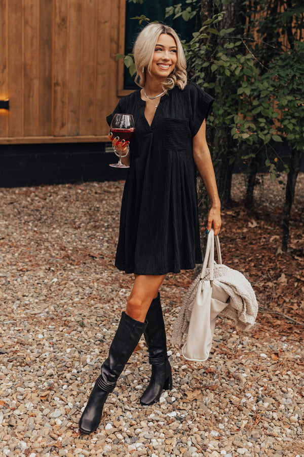 Long Weekend Wonderful Shift Dress In Black – Impressions Online Boutique