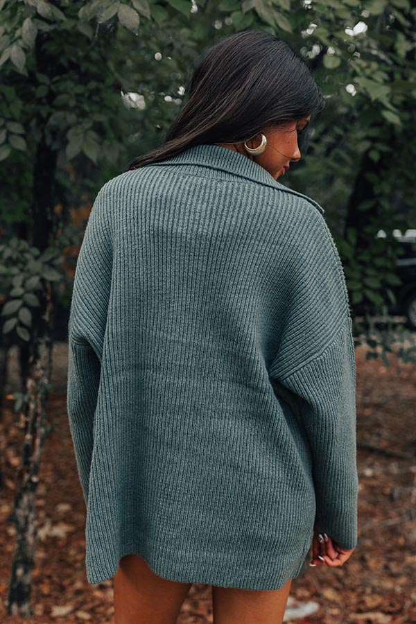 Next One Up Knit Jacket In Forest • Impressions Online Boutique