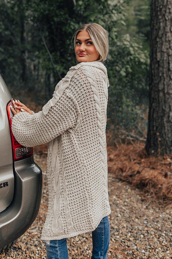 Mountain View Cable Knit Cardigan In Ivory – Impressions Online Boutique