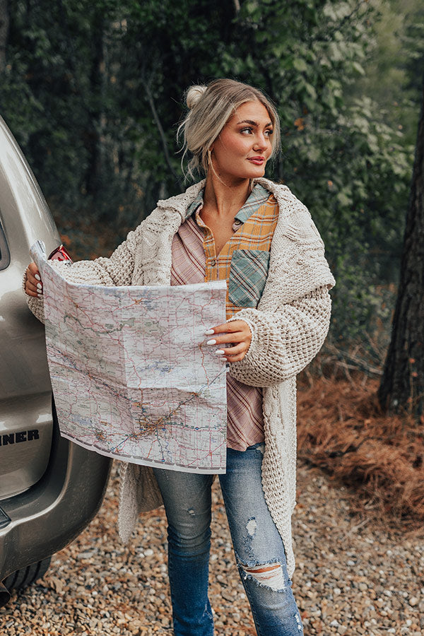 Mountain View Cable Knit Cardigan In Ivory – Impressions Online Boutique