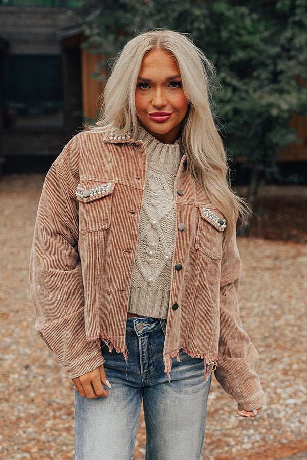 Iced Tea Afternoon Embellished Corduroy Jacket • Impressions Online ...