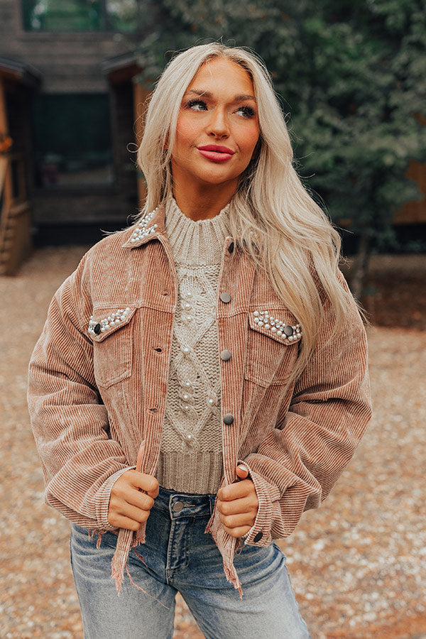 Iced Tea Afternoon Embellished Corduroy Jacket • Impressions Online ...