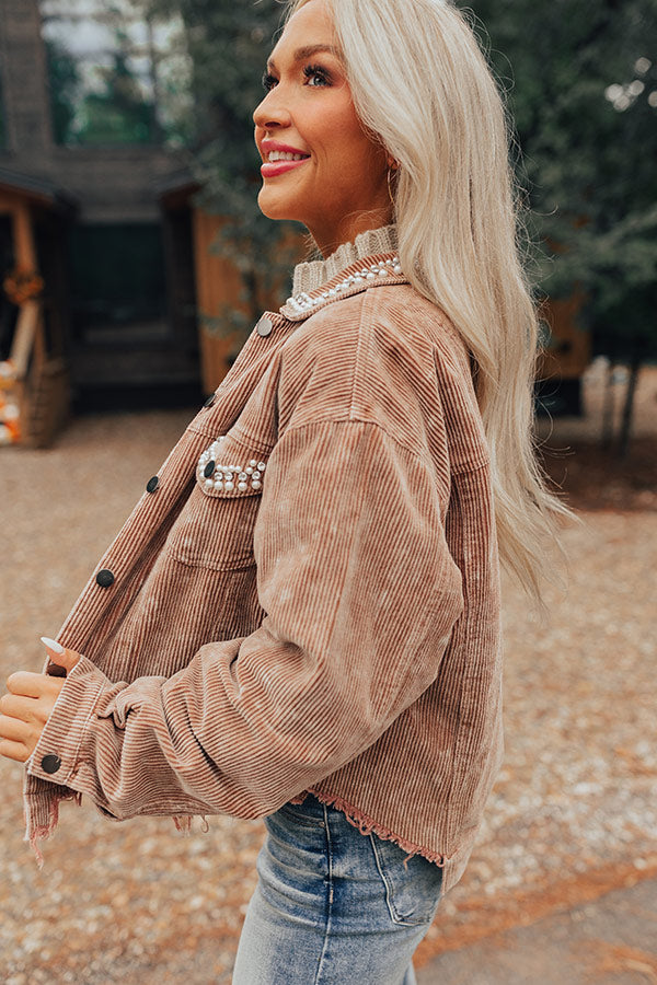 Iced Tea Afternoon Embellished Corduroy Jacket • Impressions Online ...