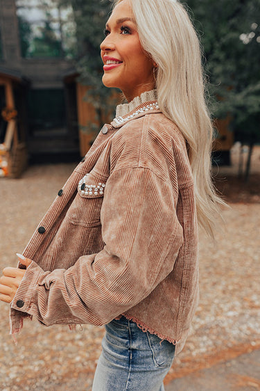 Iced Tea Afternoon Embellished Corduroy Jacket – Impressions Online ...