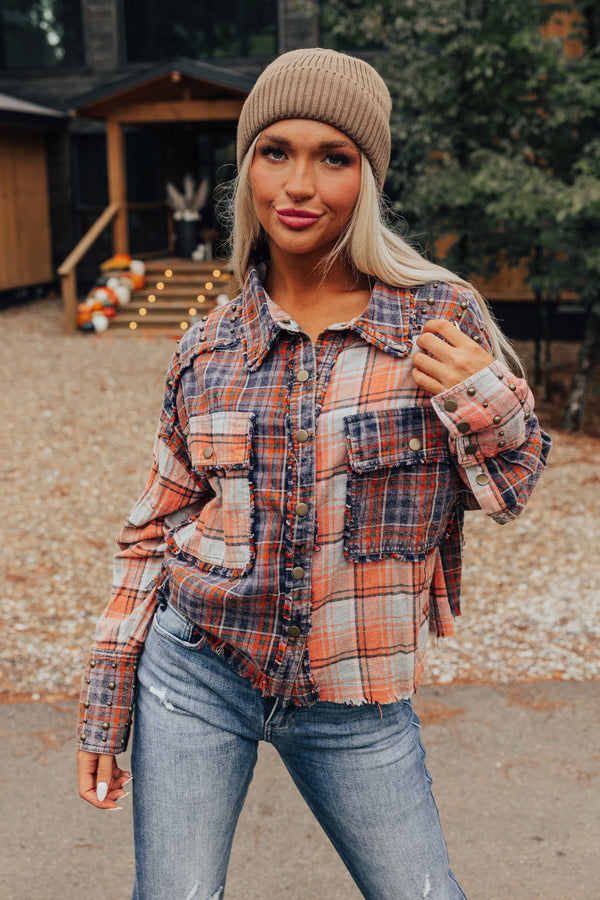 Autumn Vibes Plaid Button Up • Impressions Online Boutique