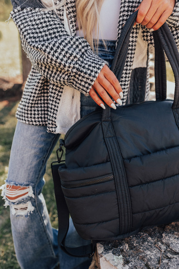 Sharp Witted Quilted Tote In Black • Impressions Online Boutique