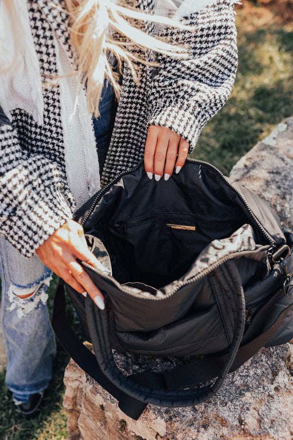 Sharp Witted Quilted Tote In Black • Impressions Online Boutique