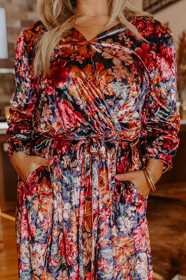 Autumn Harmony Velvet Midi Curves • Impressions Online Boutique