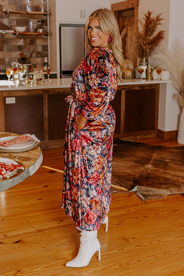 Autumn Harmony Velvet Midi Curves – Impressions Online Boutique