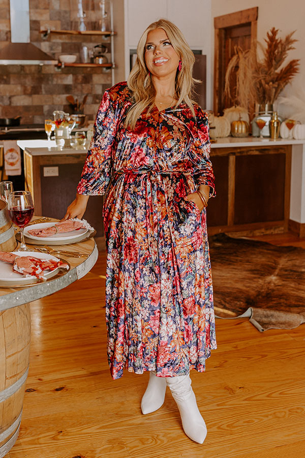 Autumn Harmony Velvet Midi Curves – Impressions Online Boutique