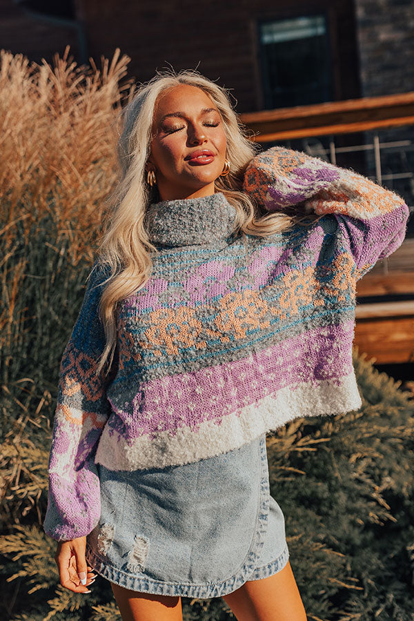 Autumn Brunch Knit Sweater in Airy Blue • Impressions Online Boutique