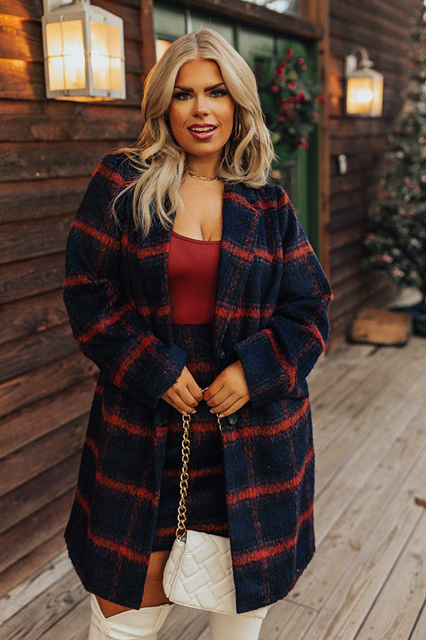 Fall Frenzy Plaid Coat Curves – Impressions Online Boutique