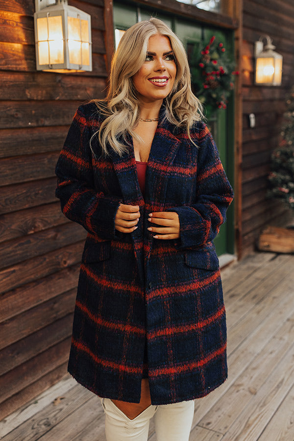 Fall Frenzy Plaid Coat Curves – Impressions Online Boutique