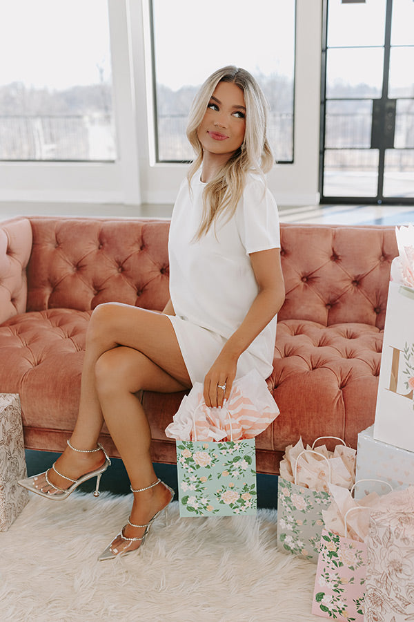 Sweetly Simple Mini Dress in White • Impressions Online Boutique