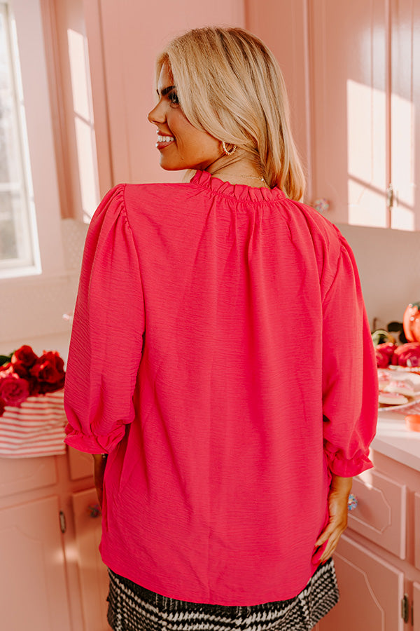 Brunch Date Shift Top in Hot Pink Curves • Impressions Online Boutique